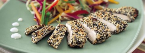SESAME CRUSTED CHICKEN WITH WASABI CREAM - Manitoba Chicken